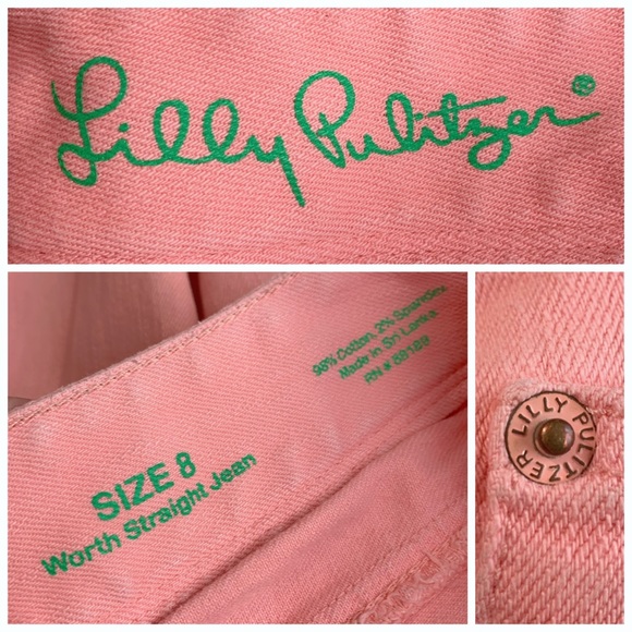 Lilly Pulitzer | Jeans | Lilly Pulitzer Worth Straight Jeans Size 8 ...